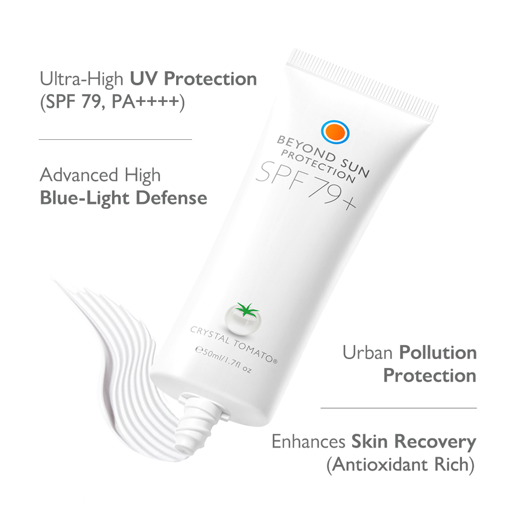 CRYSTAL TOMATO® Beyond Sun Protection | SPF Sunscreen & Blue Light ...